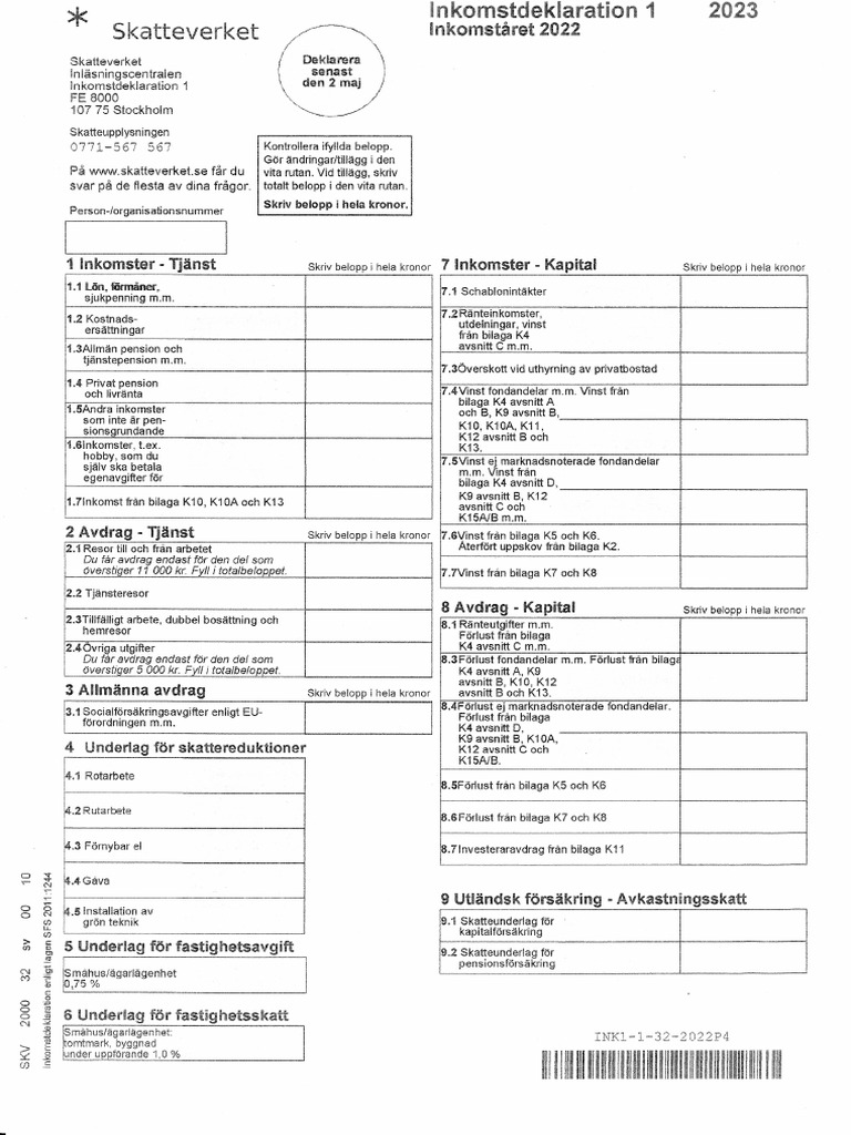 Deklaration INK1 | PDF