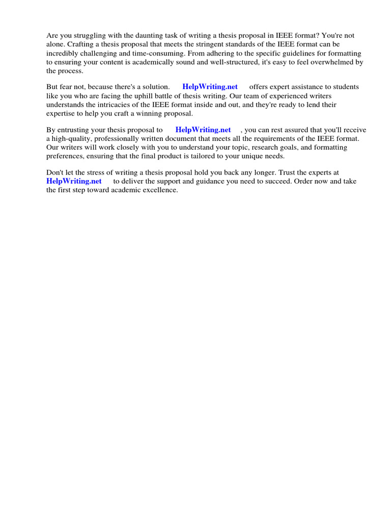 Ieee Thesis Proposal Format | PDF | Thesis