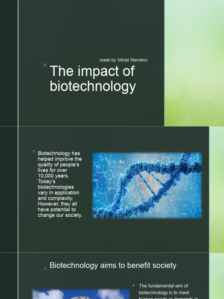 The Impact of Biotechnology | PDF | Biotechnology | Society