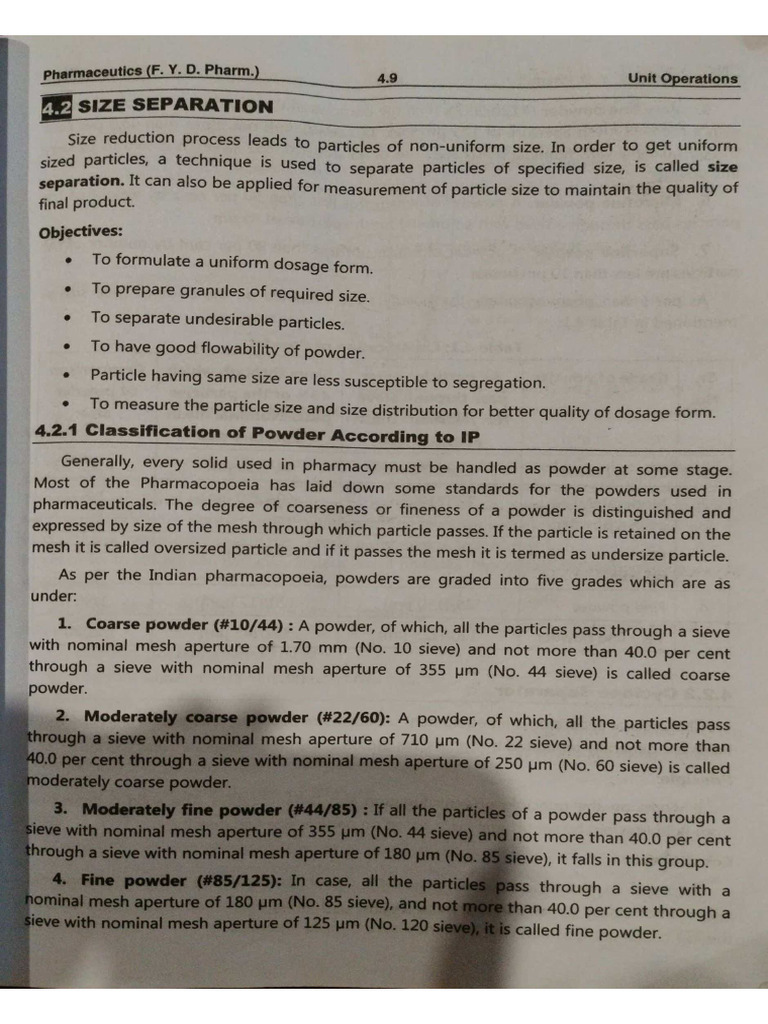 Size Separation | PDF