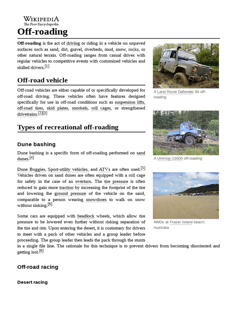 Off Roading | PDF