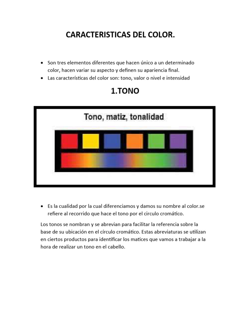 Colorimetria 2. Caracteristicas Del Color | PDF