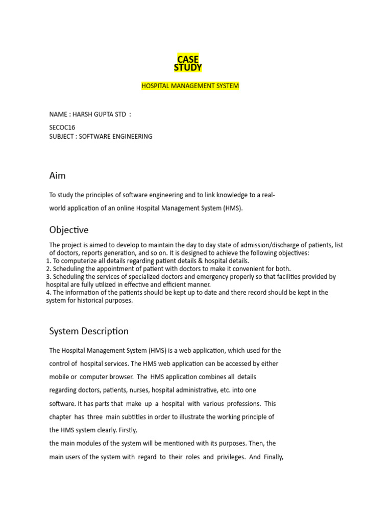 Se Case Study | PDF | Use Case | Pharmacy