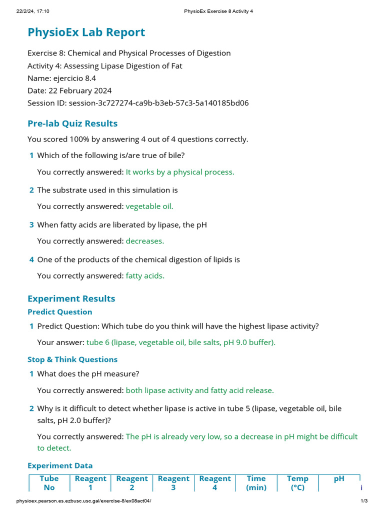 Physioex Exercise 8 Activity 6 Pdf