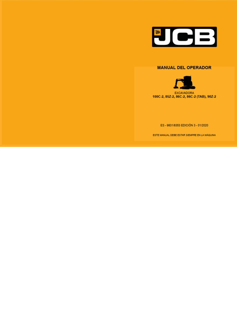 Manual JCB 100c_85z-2_86c-2_90z-2 | PDF