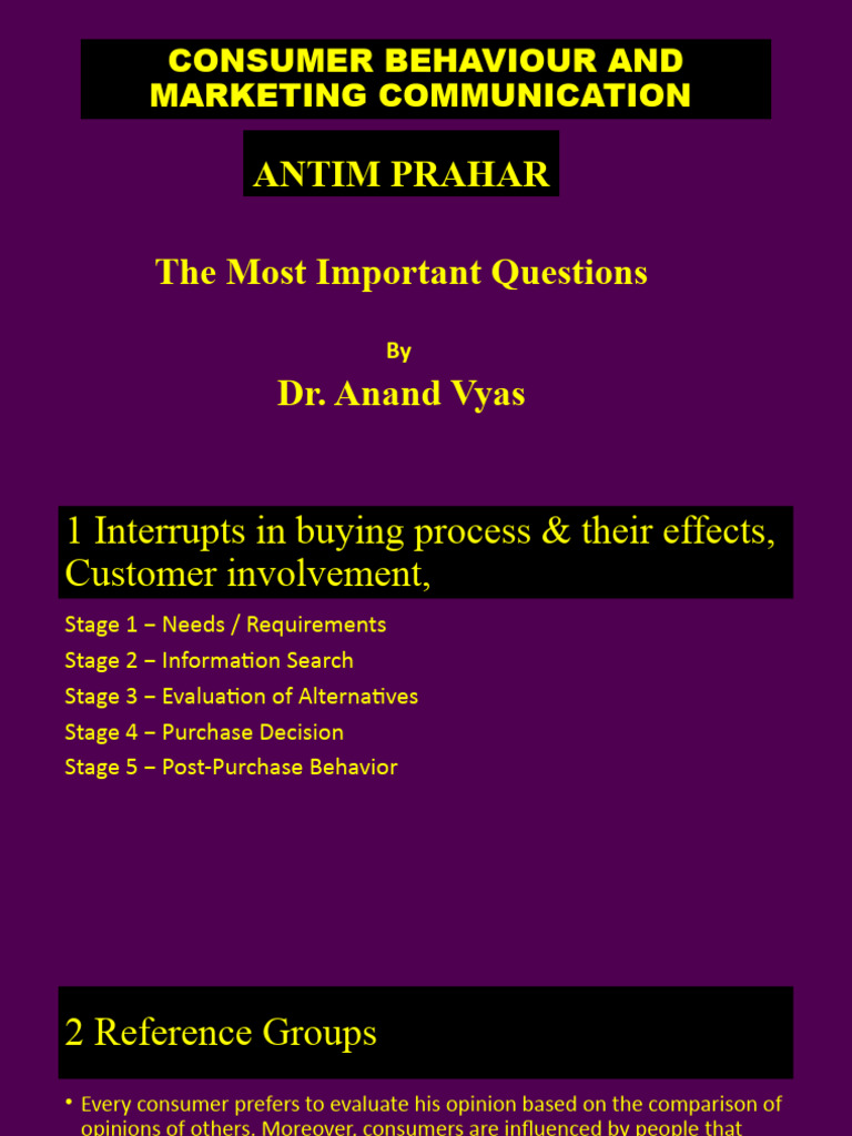 Consumer Behaviour and Marketing Communication | PDF | Consumer Behaviour | Marketing