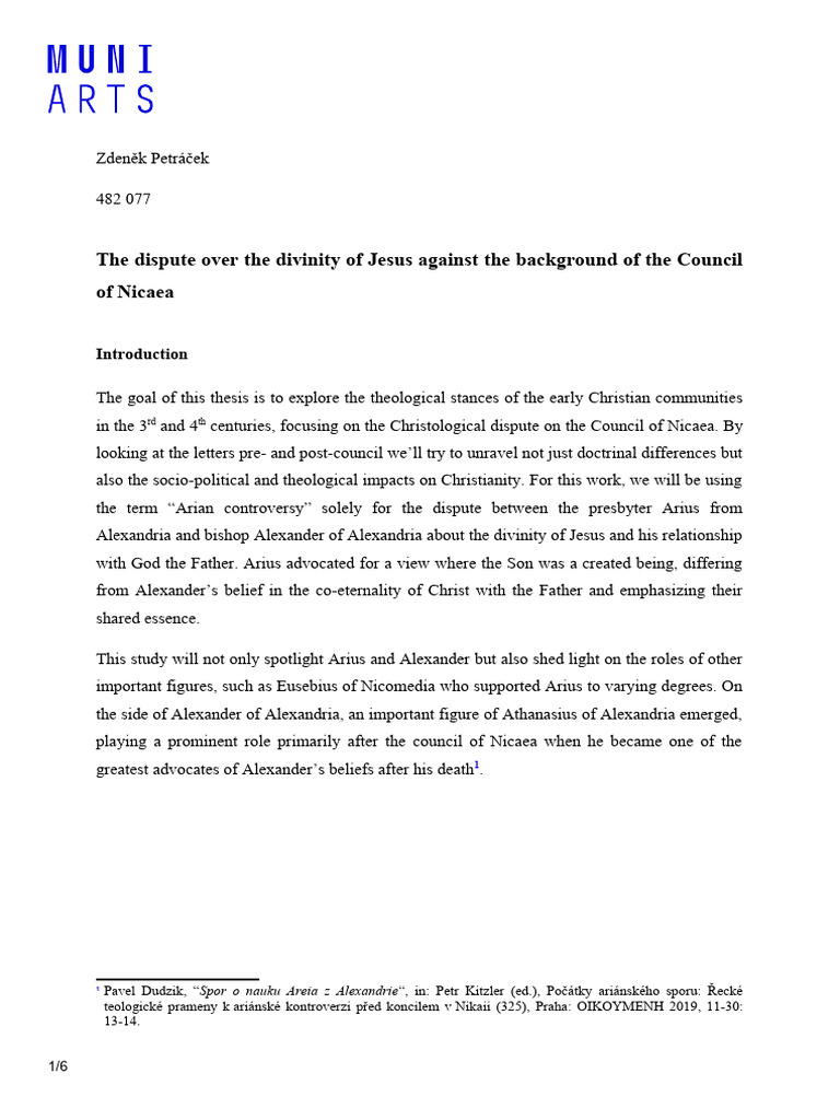 Nicaea Council: Arian Controversy Explained | PDF | Arianism | Theology