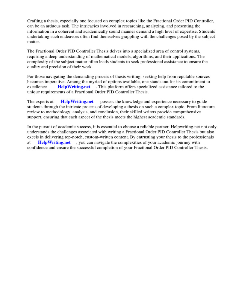 Fractional Order Pid Controller Thesis | PDF | Control Theory ... Fractional Order Pid Controller Thesis | PDF | Control Theory ...