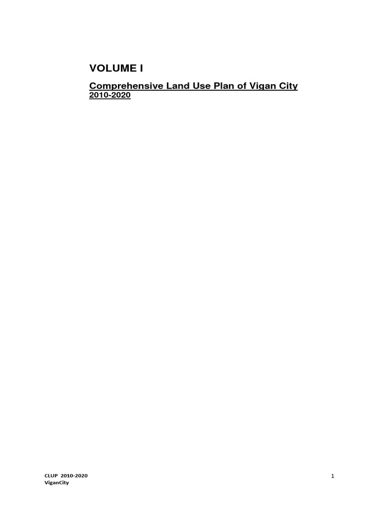 CLUP Volume I - Revised 2012 | PDF