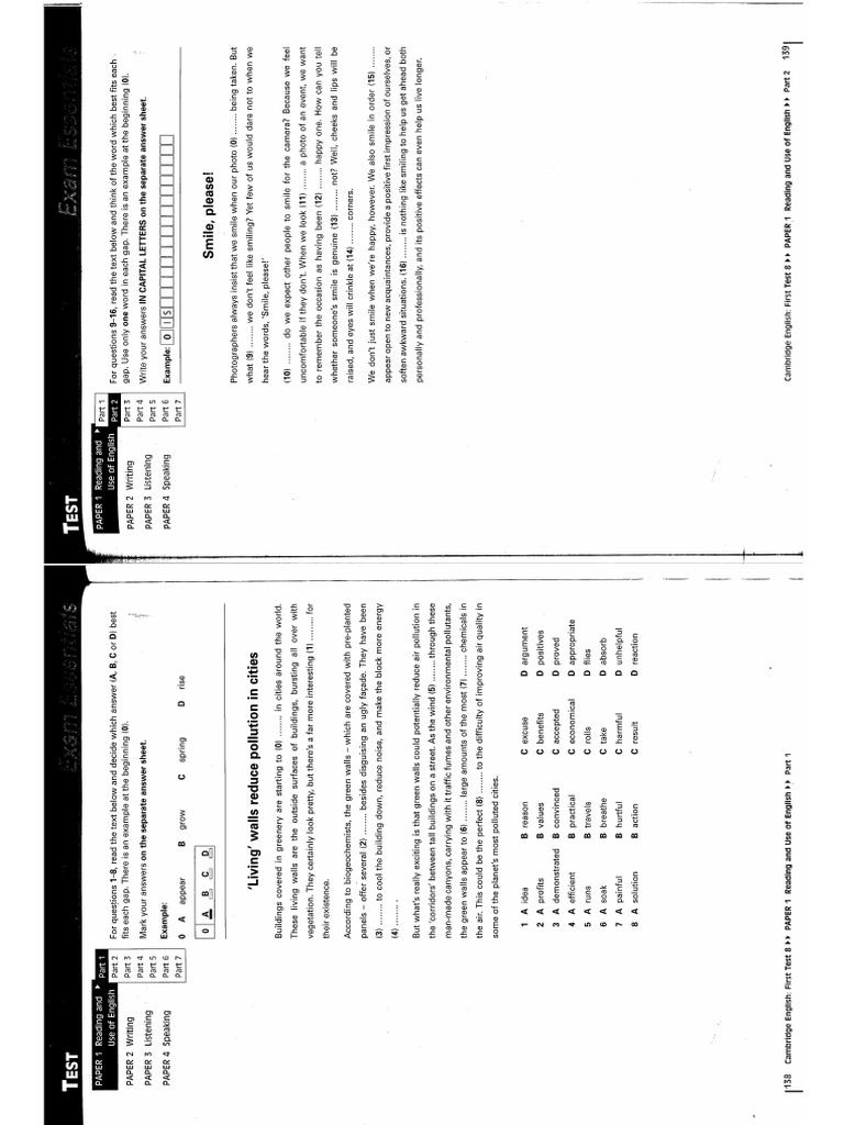 Essentials Test 8 | PDF