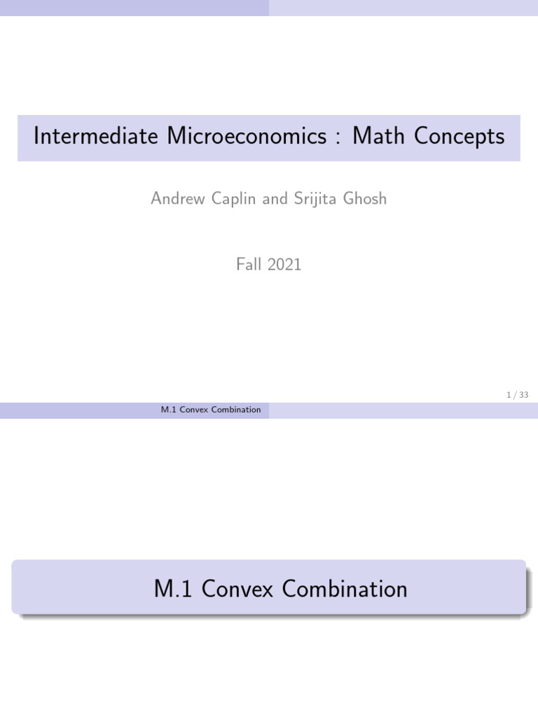 Math Handout For Microecon | PDF | Teaching Methods & Materials
