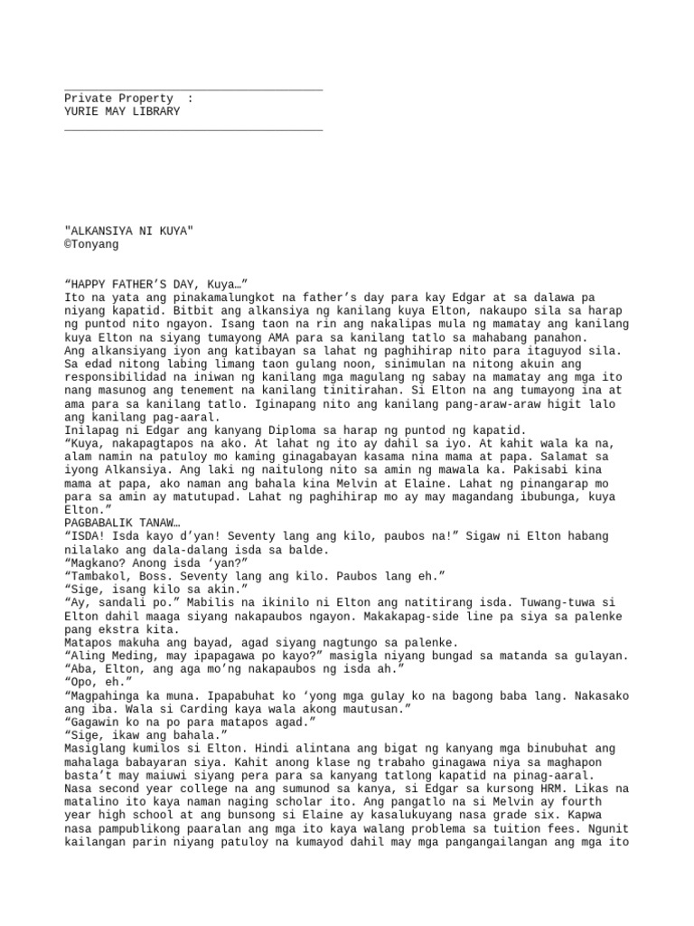 YML Alkansiya Ni Kuya ©Tonyang (fin) | PDF