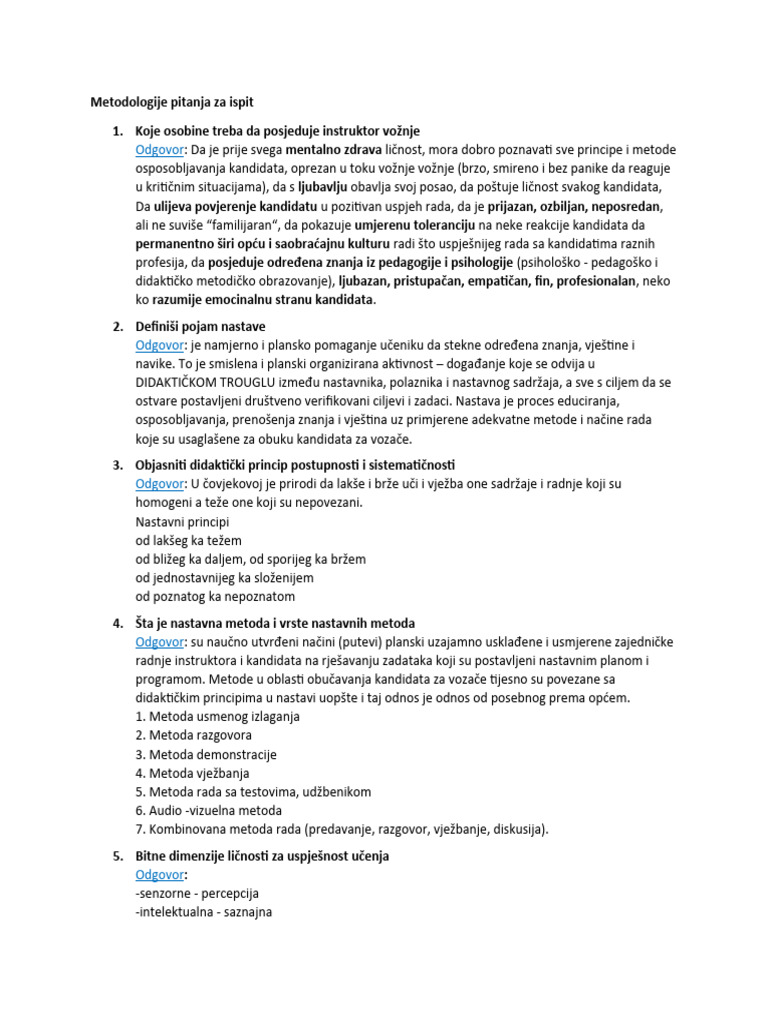 Pitanja Iz Metodologije | PDF