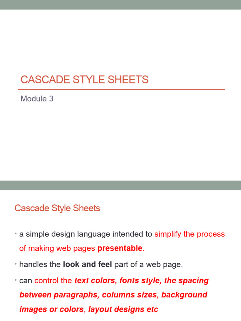 Cascade Style Sheets | PDF | Html | Html Element
