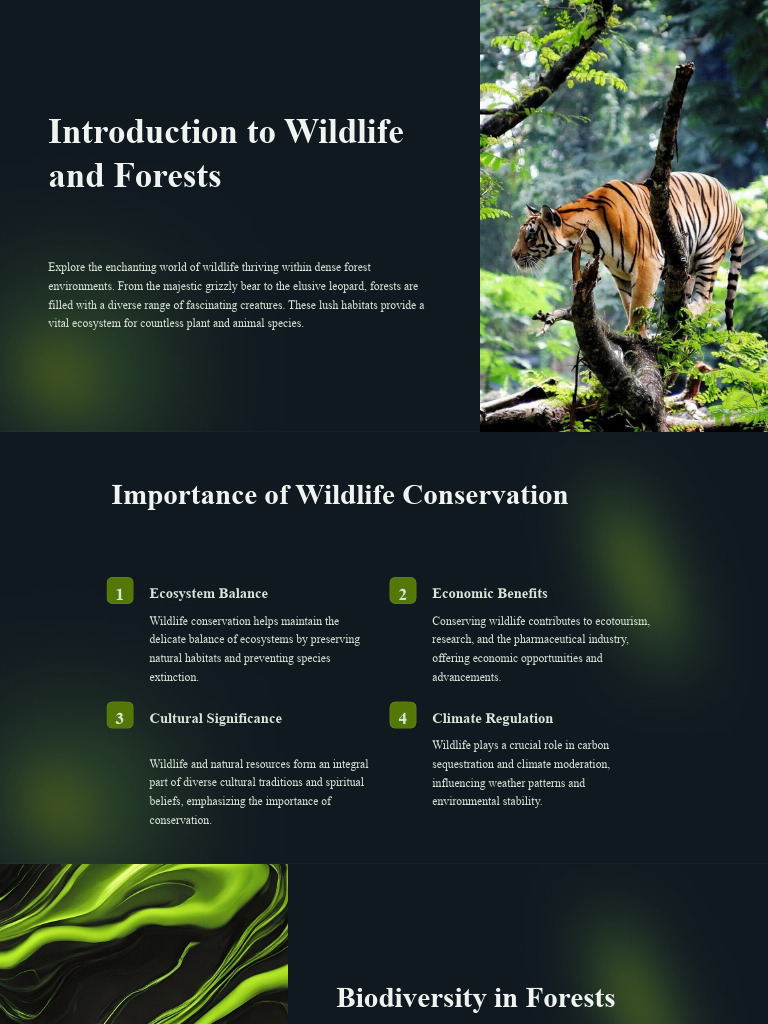 Wildlife Conservation and Forest Ecosystems | PDF