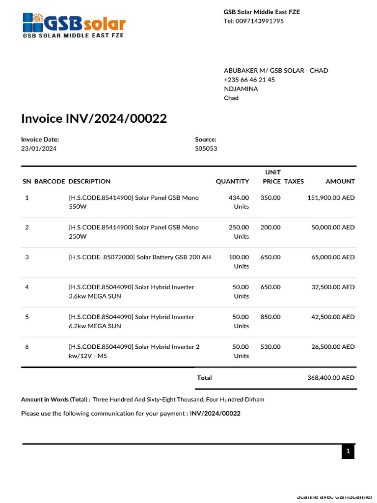 Inv 2024 00022 | PDF