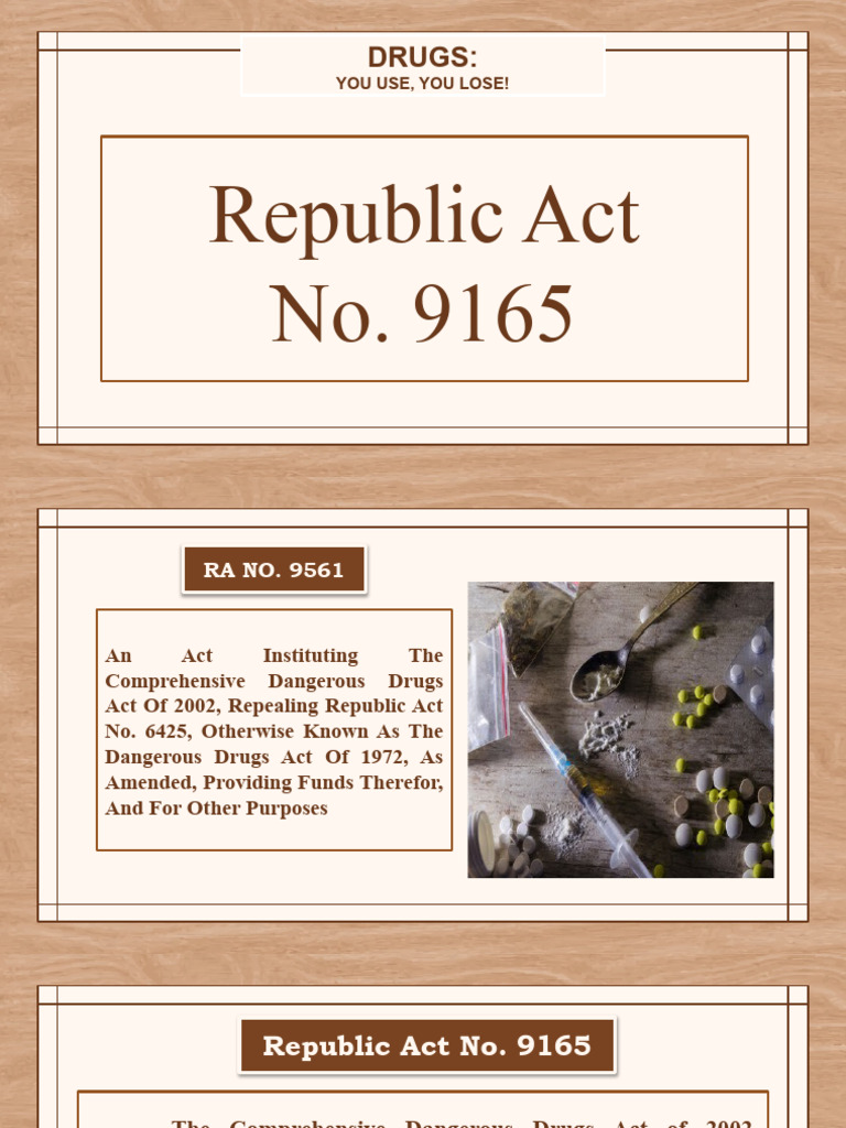 Cdi 7 Ra 9165 | PDF | Common Law | Crimes