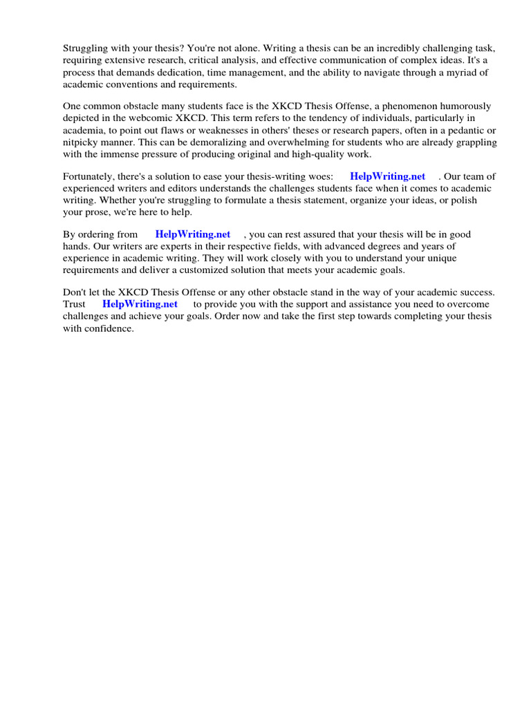 XKCD Thesis Offense | PDF