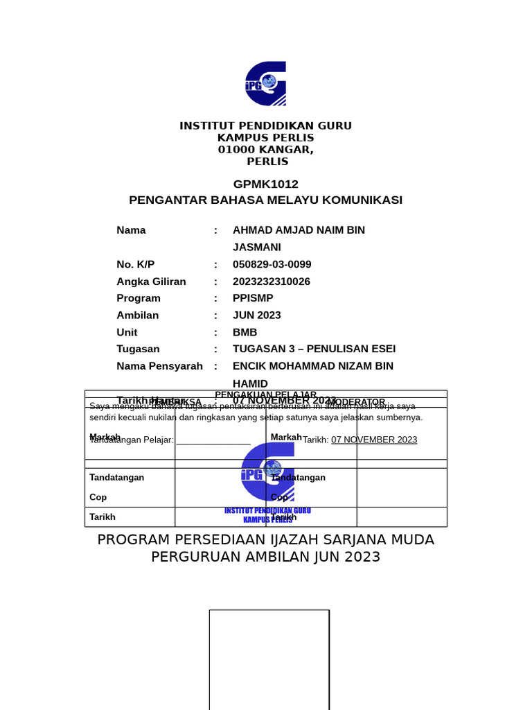 GPMK1012 Pengantar Bahasa Melayu Komunikasi | PDF