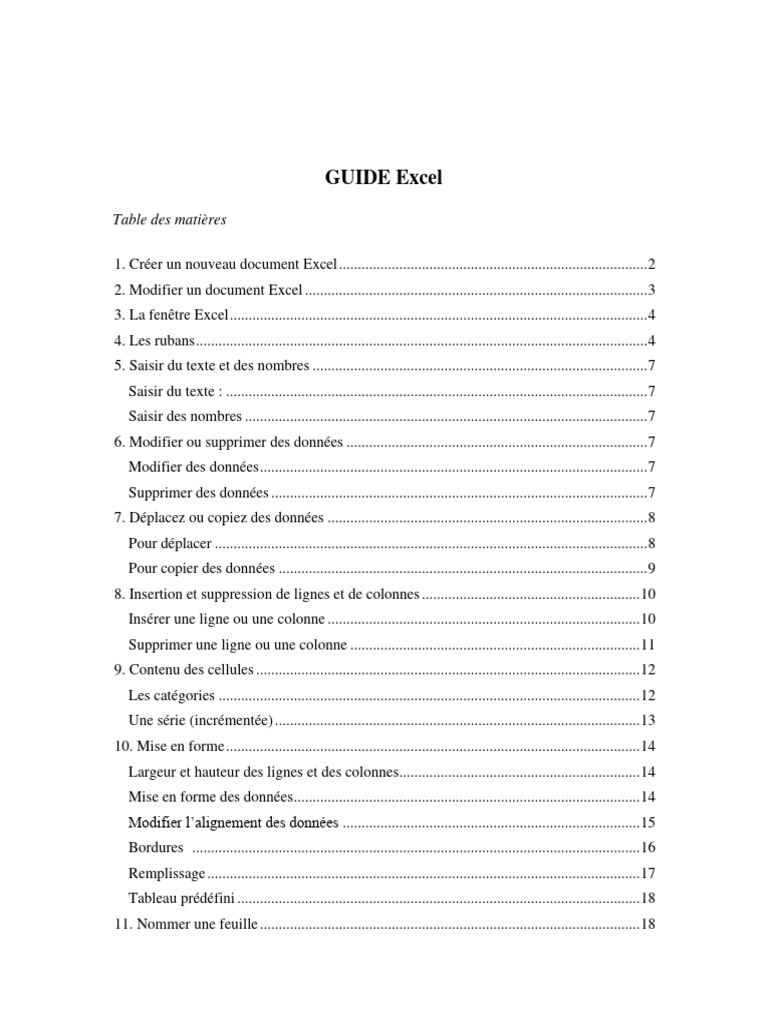Guide Excel | PDF Guide Excel | PDF