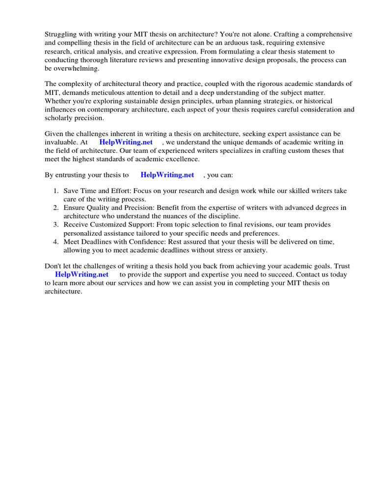 Mit Thesis Architecture | PDF | Thesis | Libraries