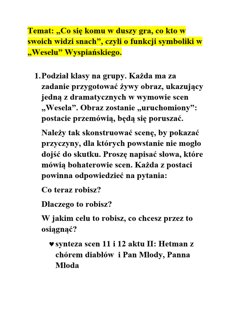 Wesele Symbole Zywe Obrazy | PDF