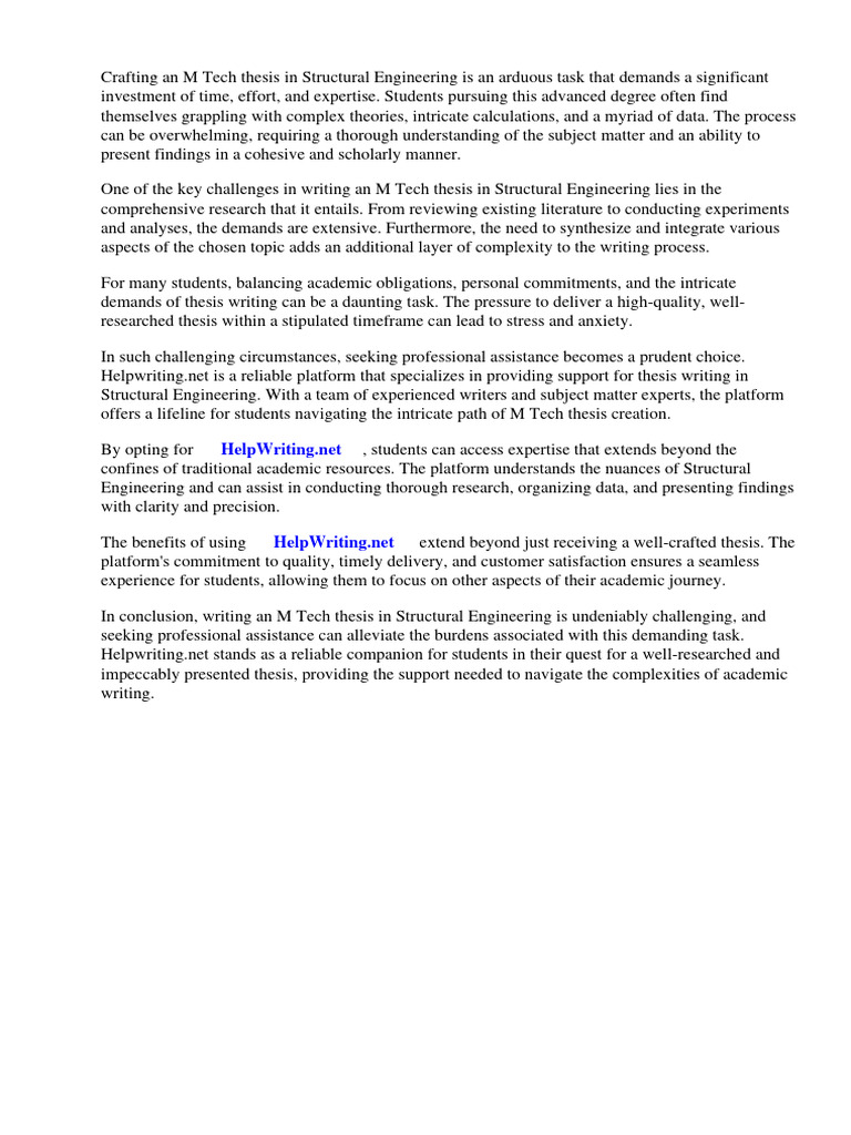 M Tech Thesis Structural Engineering | PDF | Engineering | Physical Sciences