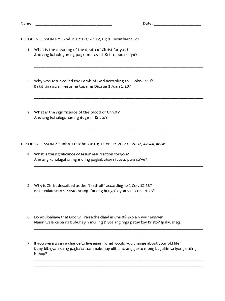 Tuklasin Questionnaire | PDF