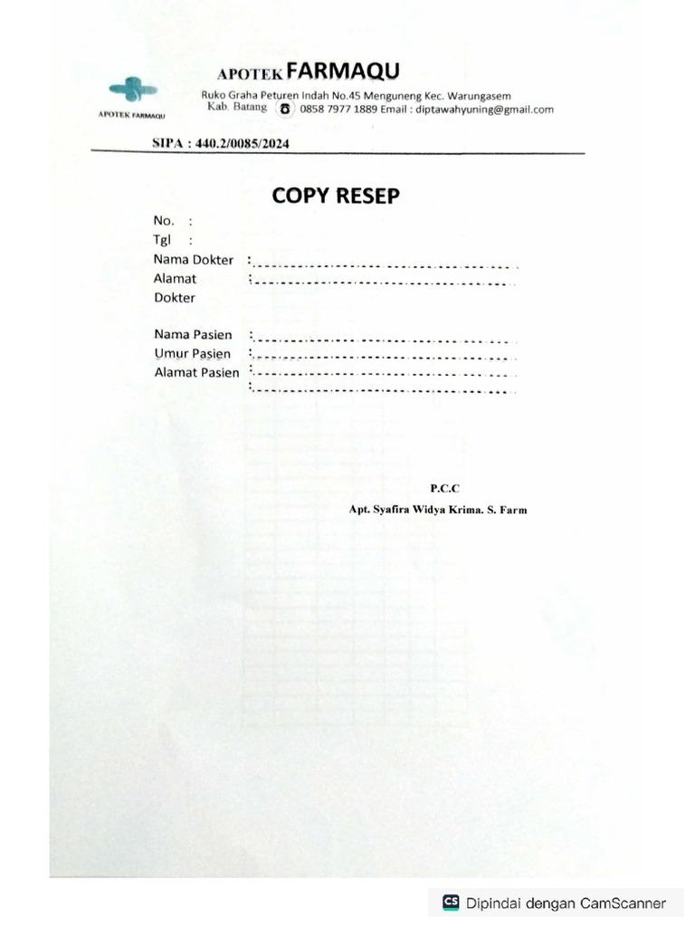 Copy Resep | PDF