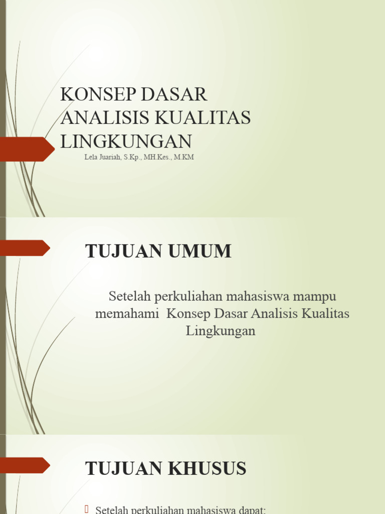 Analisis Kualitas Lingkungan Dasar | PDF