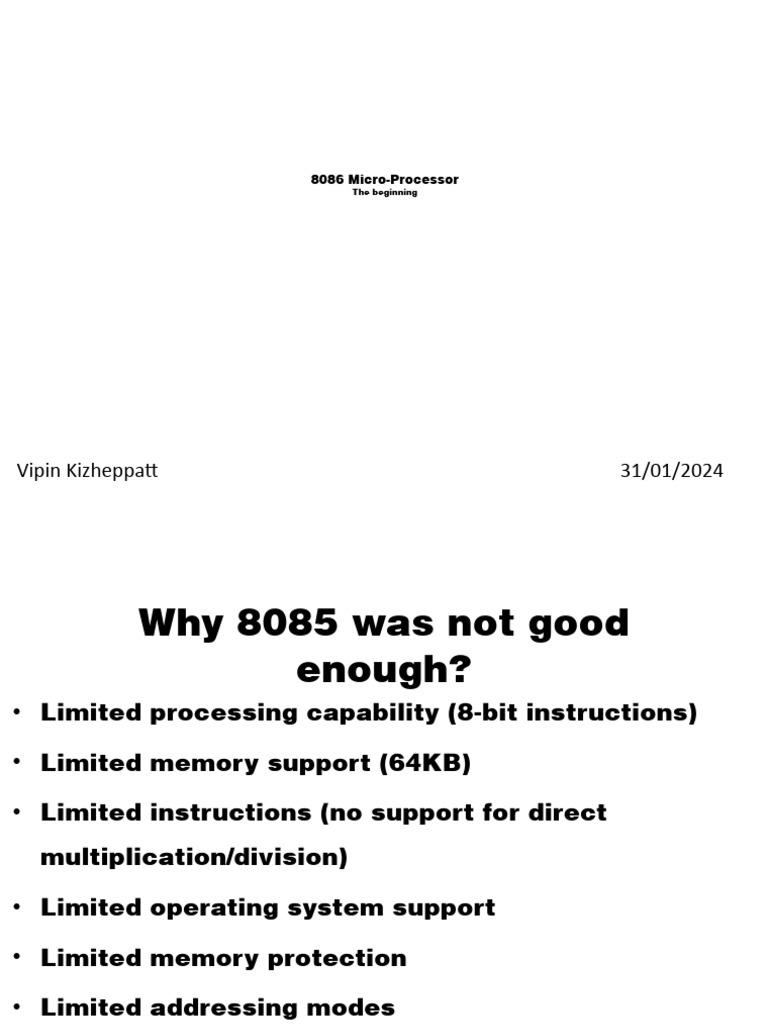 L3 8086 Architecture | PDF | Central Processing Unit | Office Equipment