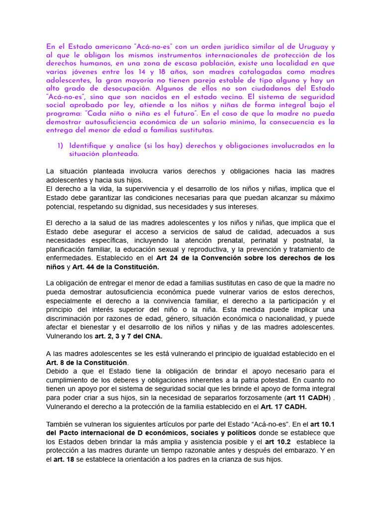 Caso Practico Tipo Parcial Final DDHH | PDF | Justicia | Crimen y violencia