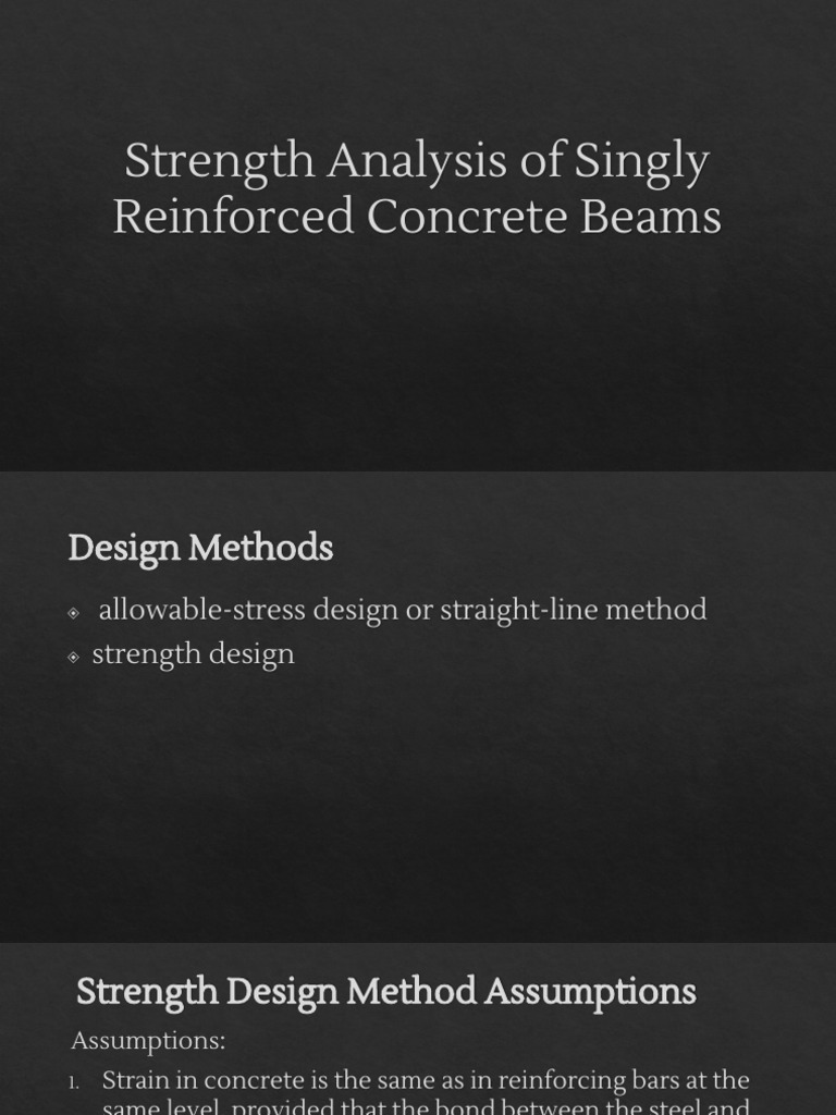 Strength Analysis of Singly Reinforced Concrete Beams | PDF | Strength ...