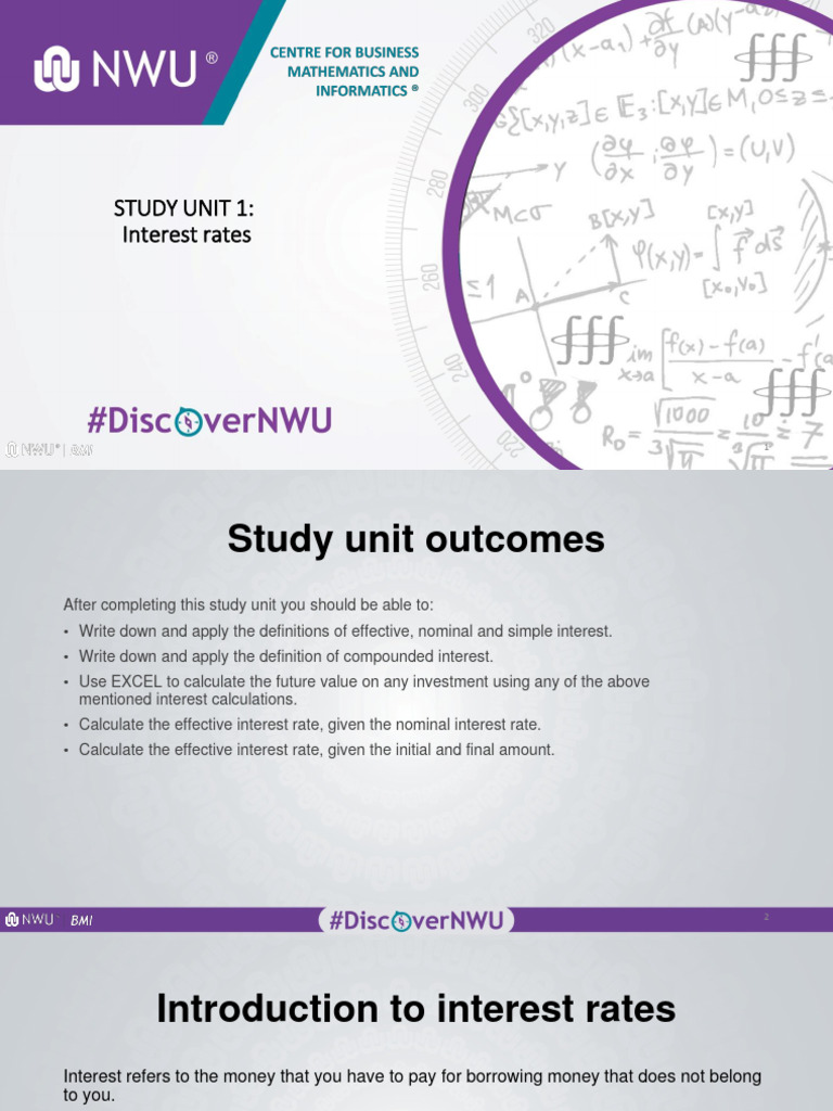 Study Unit 1 Download Free Pdf Interest Compound Interest