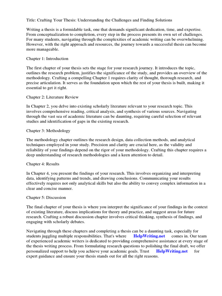 Sample Thesis Chapter 1 5 | PDF | Methodology | Thesis