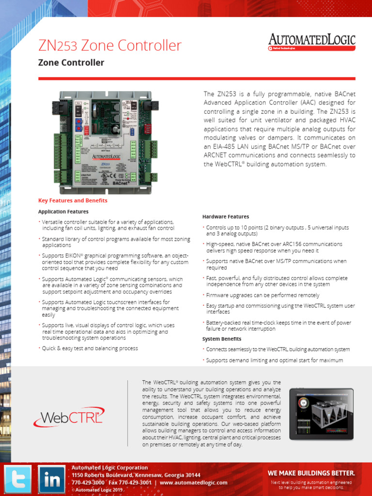 ZN253 CS tcm702-100227 | PDF | Building Automation | Automation