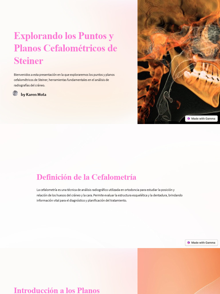 Explorando Los Puntos y Planos Cefalometricos de Steiner | PDF | Cráneo | Anatomía humana