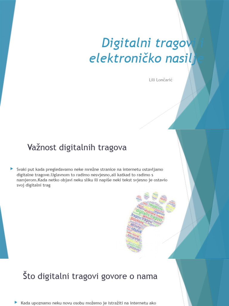 Digitalni Tragovi I Elektroničko Nasilje | PDF