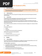 PPE Management Procedure Overview | PDF | Personal Protective Equipment ...