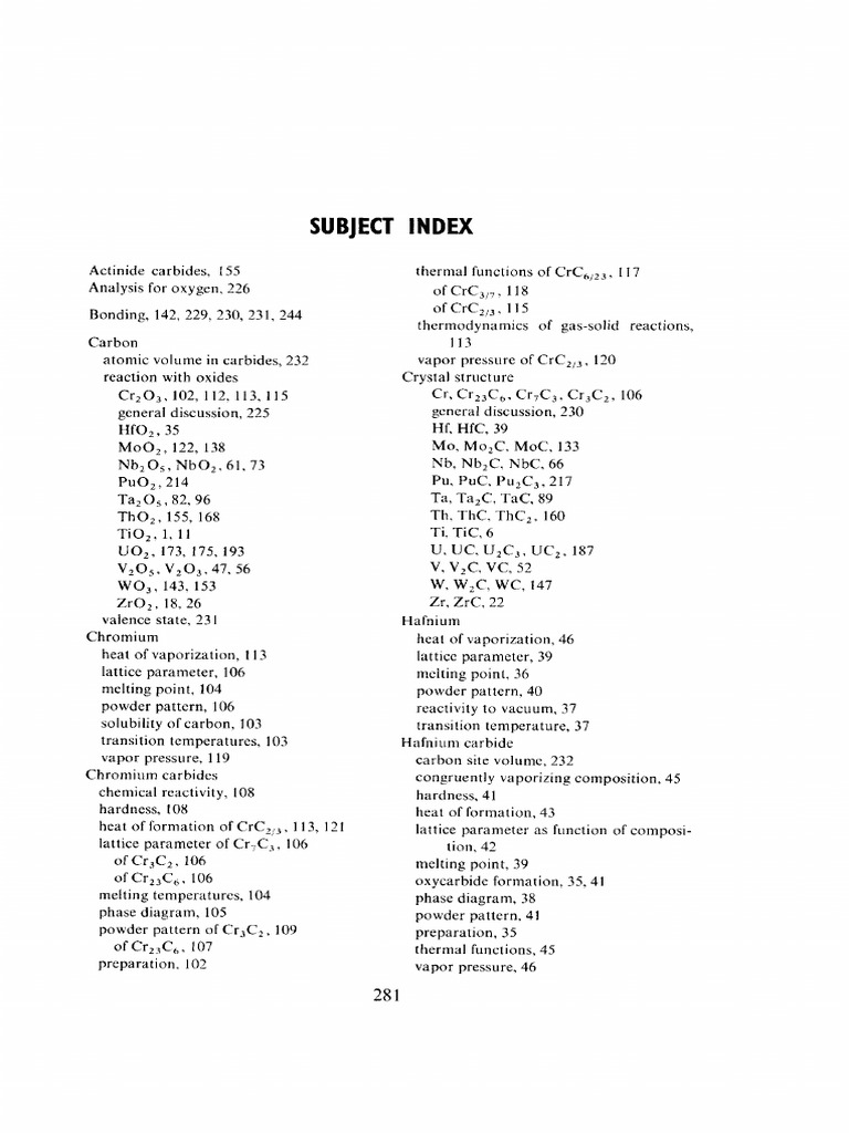 Subject-Index 1967 Refractory-Materials | PDF