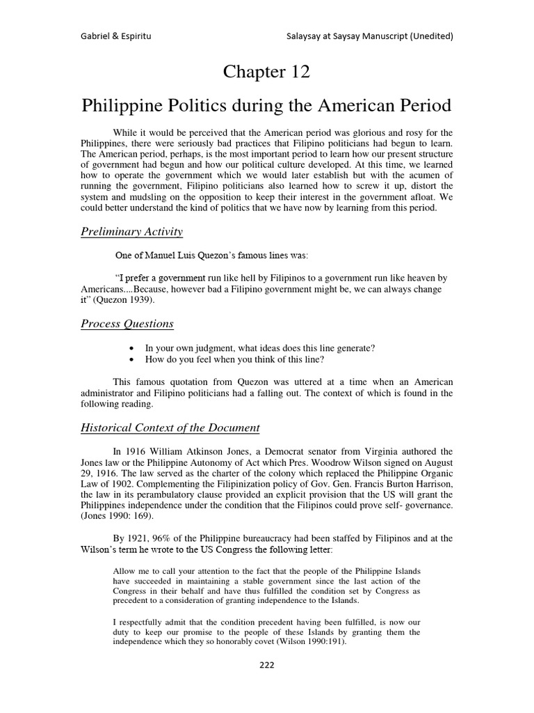 Chapter 9 Gov Gen Wood | Download Free PDF | United States Senate ...