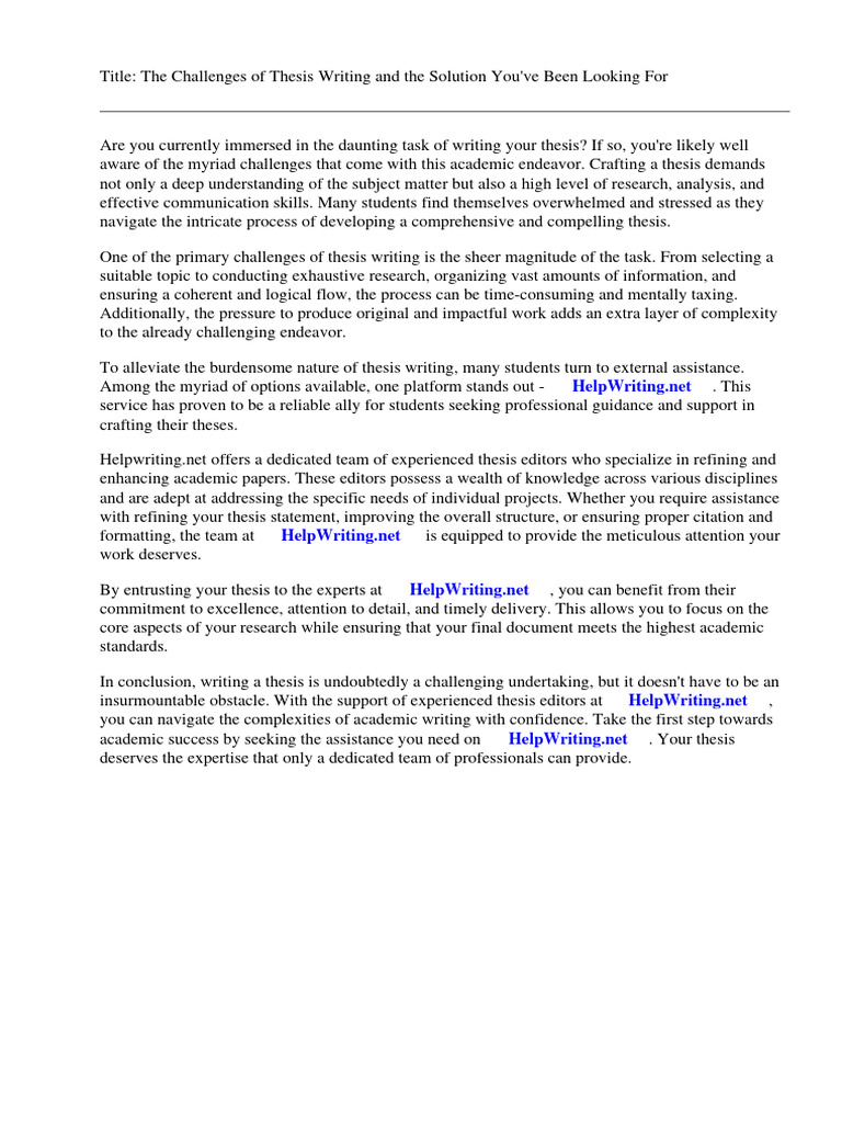 Thesis Editor | Download Free PDF | Thesis | Editing