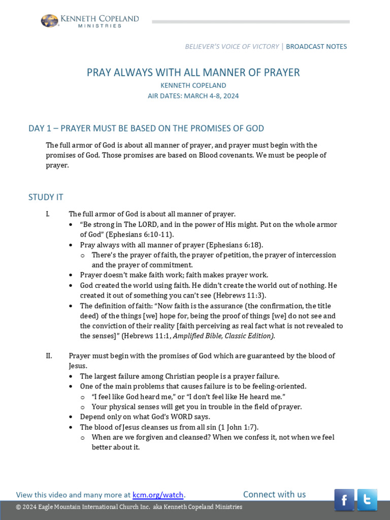Power of Prayer in God's Promises | PDF | Prayer | Intercession