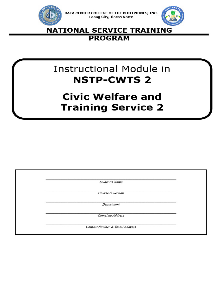 Civic Welfare Training Service Module 2 | PDF
