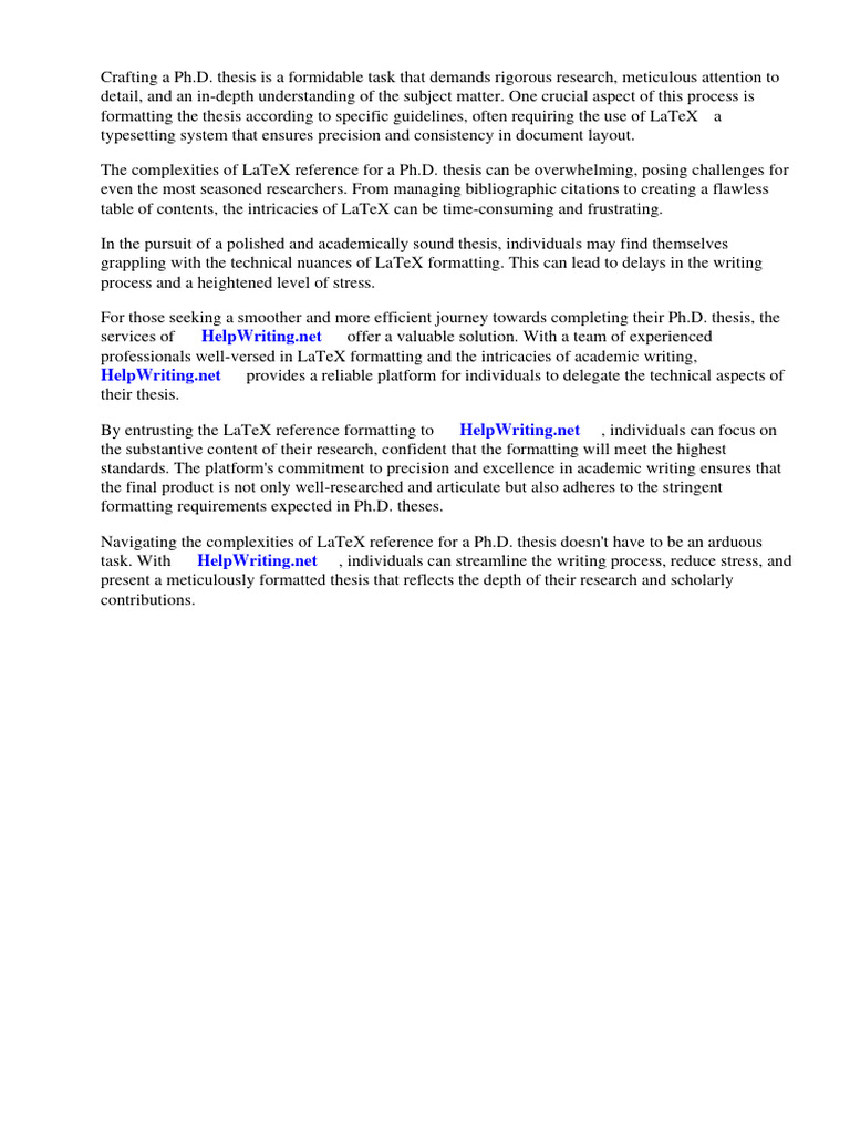 Latex Reference PHD Thesis | PDF | Thesis | Doctor Of Philosophy