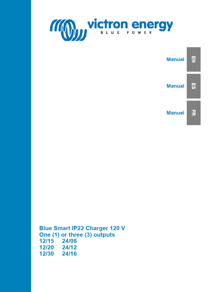 Victron Manual-Blue-Smart-IP22-Charger - (1) - (3) - 120VAC | PDF ...