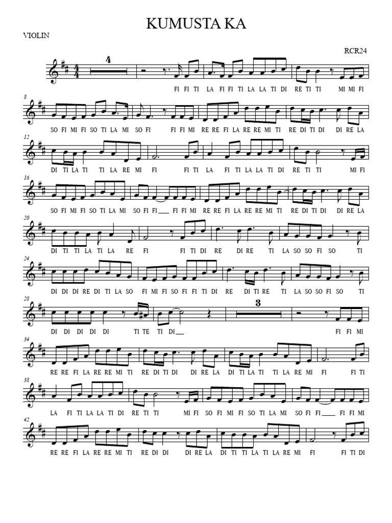 Kumusta Ka Edited - Melody | PDF