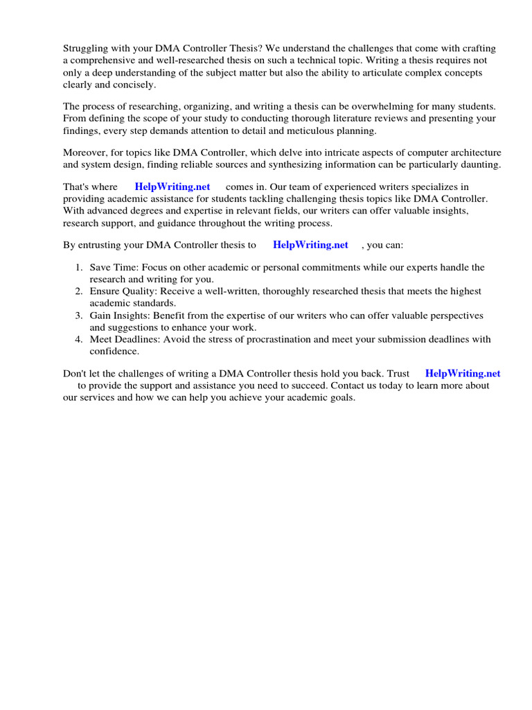 Dma Controller Thesis | PDF