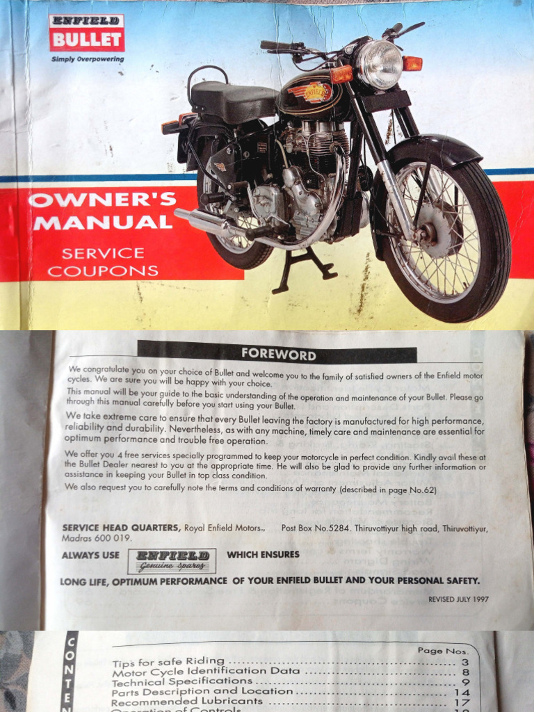 Bullet 1997 Owners Manual | PDF