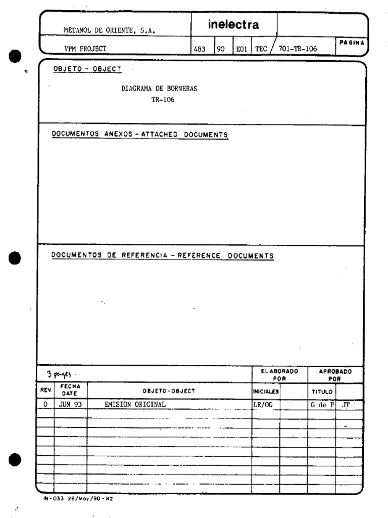 483-90-E01-Tec-701-Tr-106 Diagrama de Borneras TR-106 | PDF